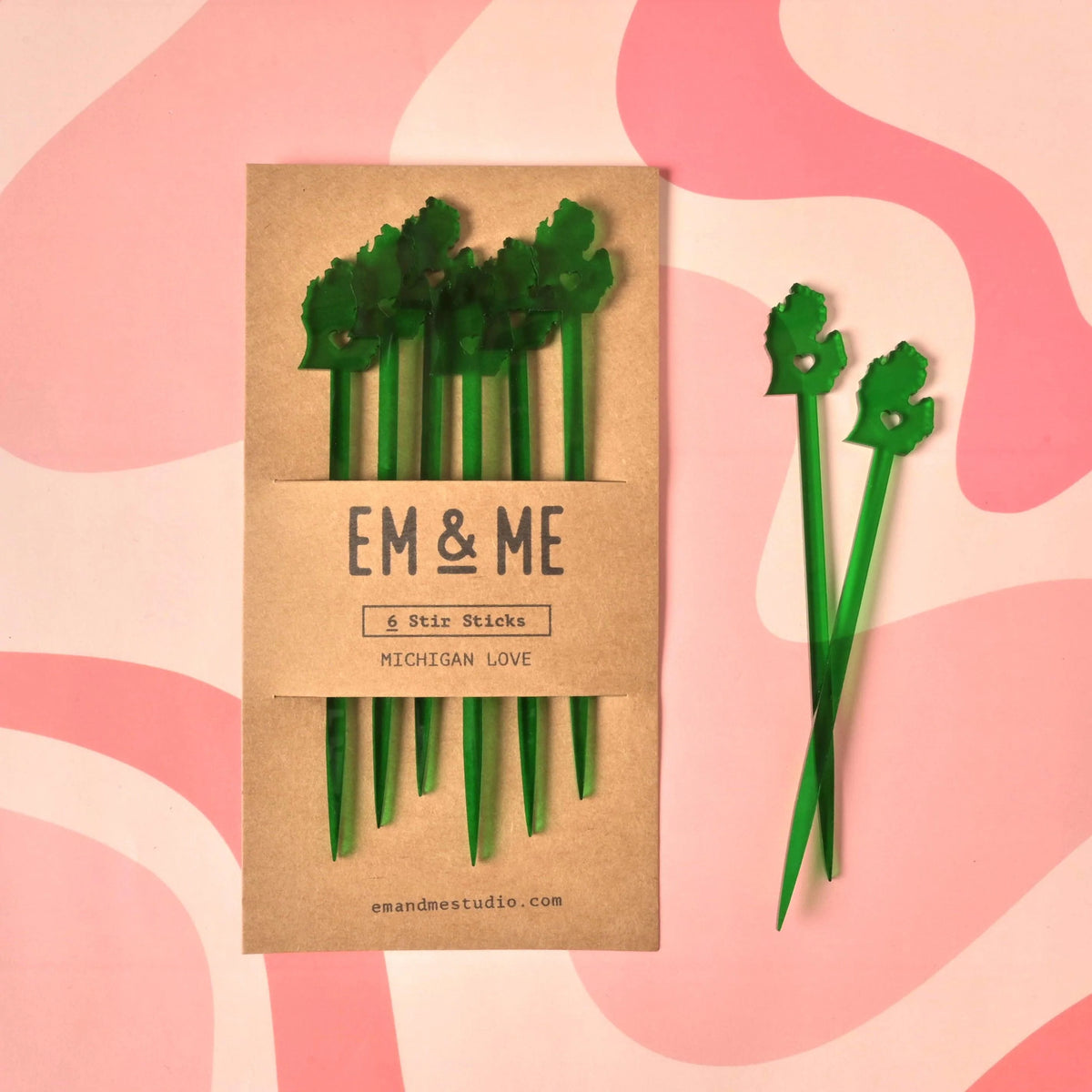Michigan Love Stir Sticks – Em & Me Studio